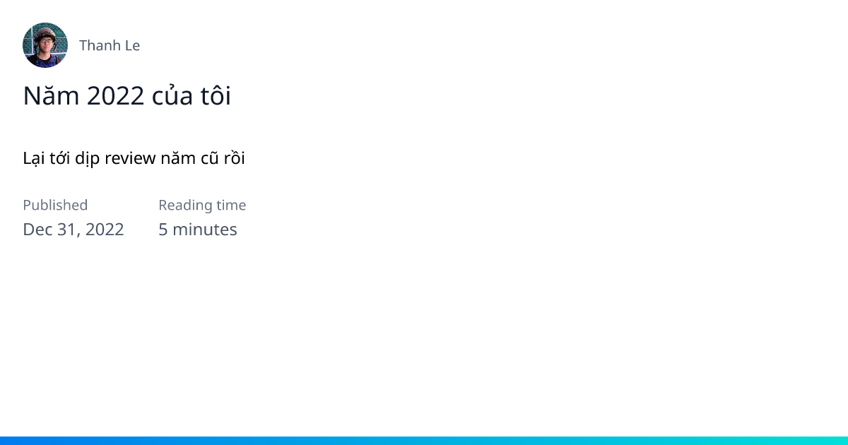 📝 Năm 2022 của tôi